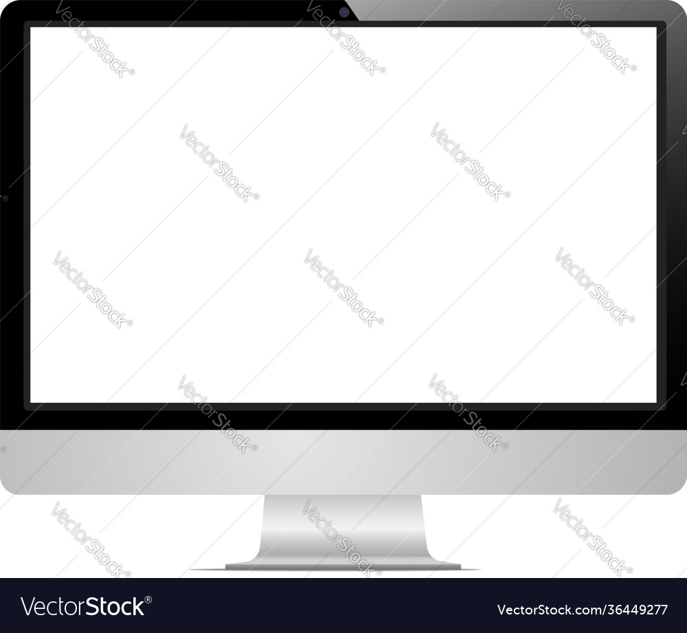 Blank empty mac computer Royalty Free Vector Image