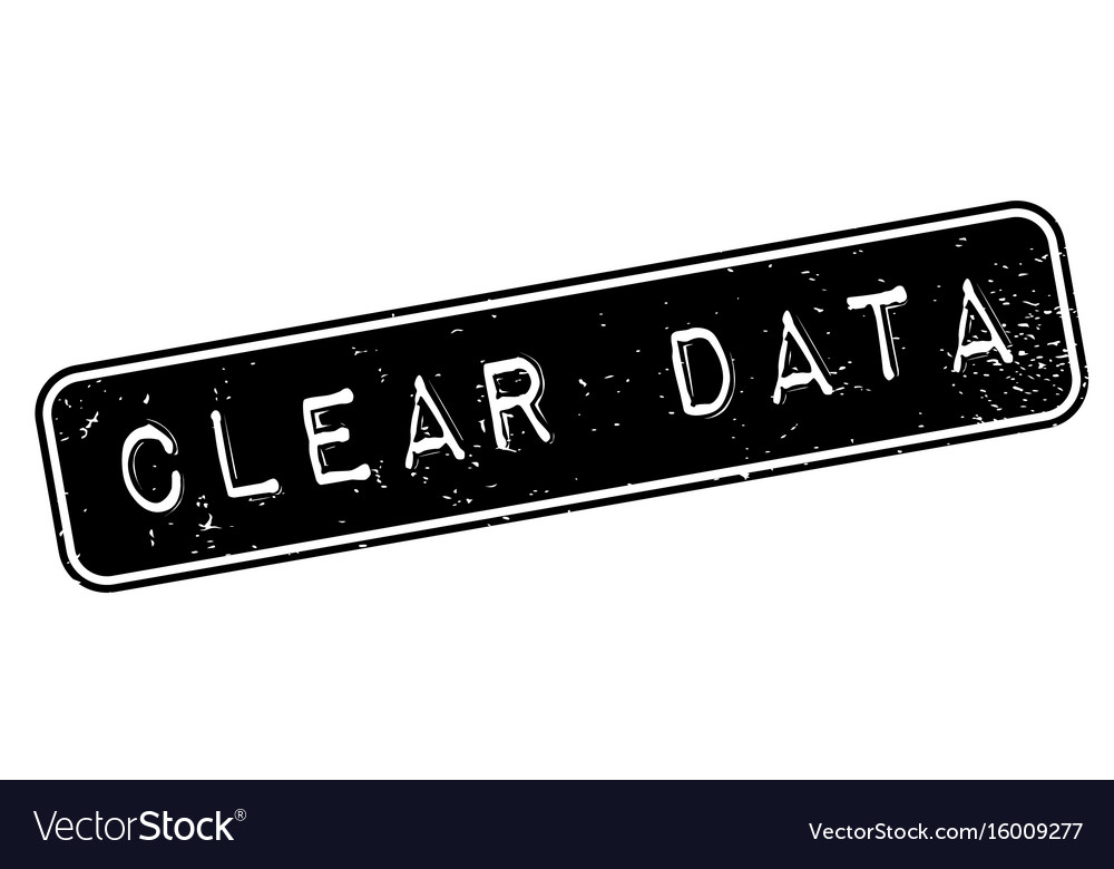 Clear data rubber stamp Royalty Free Vector Image