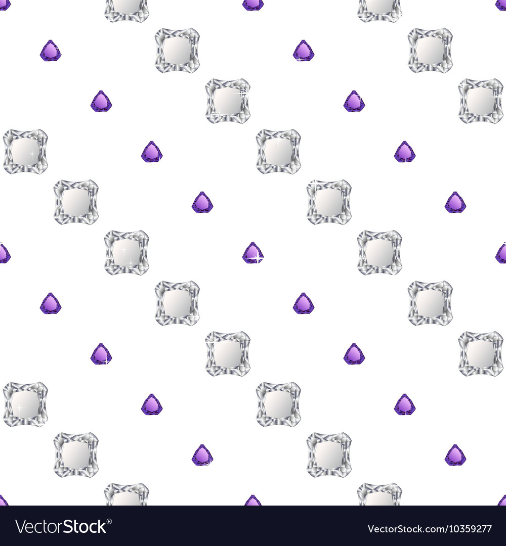 Diamonds seamless pattern Royalty Free Vector Image