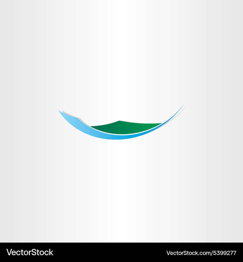 Island mountain and water icon Royalty Free Vector Image