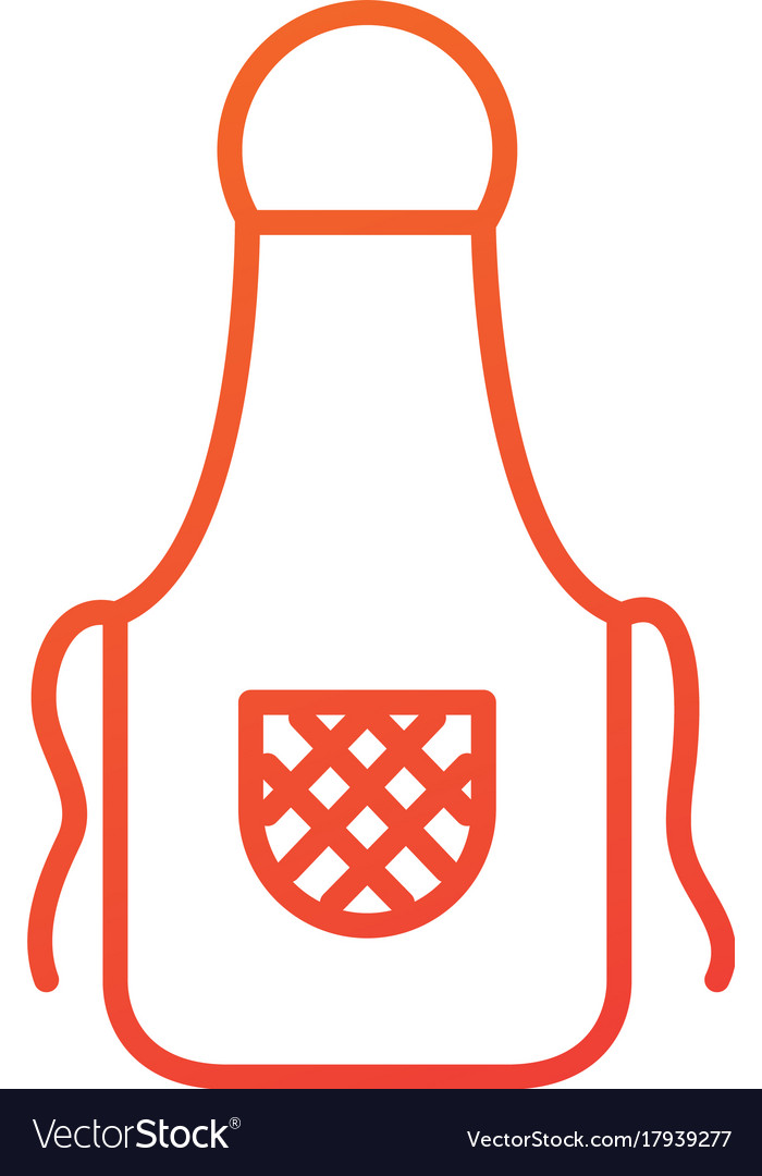 Kitchen apron chef uniform for cooking Royalty Free Vector