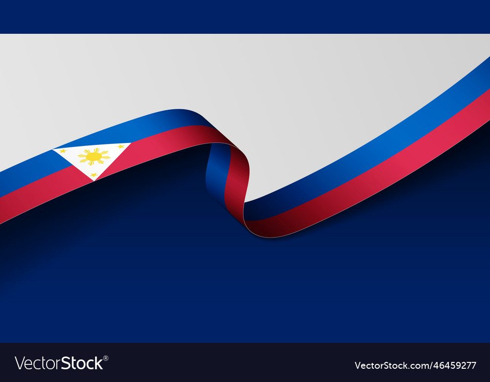 Philippines ribbon flag background Royalty Free Vector Image Philippines ribbon flag background Royalty Free Vector Image