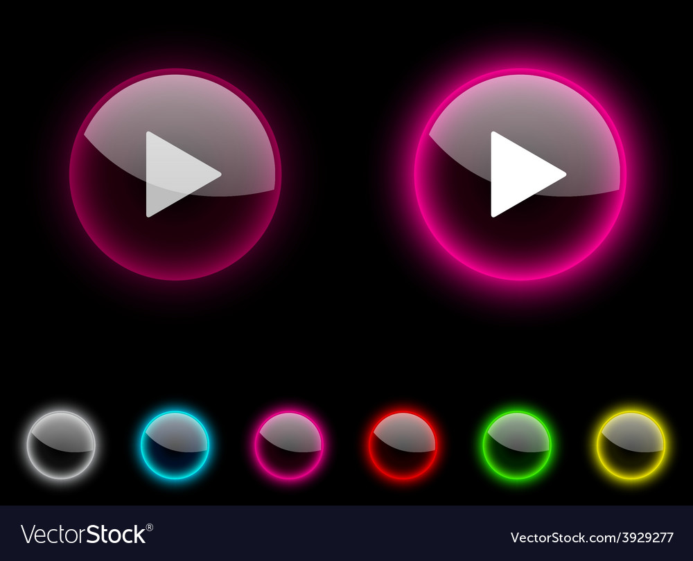 Play button Royalty Free Vector Image - VectorStock