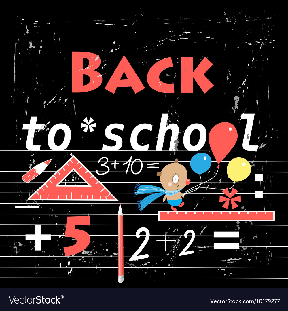 School background with objects Royalty Free Vector Image