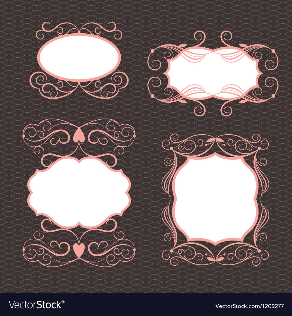Set ornamental design elements Royalty Free Vector Image