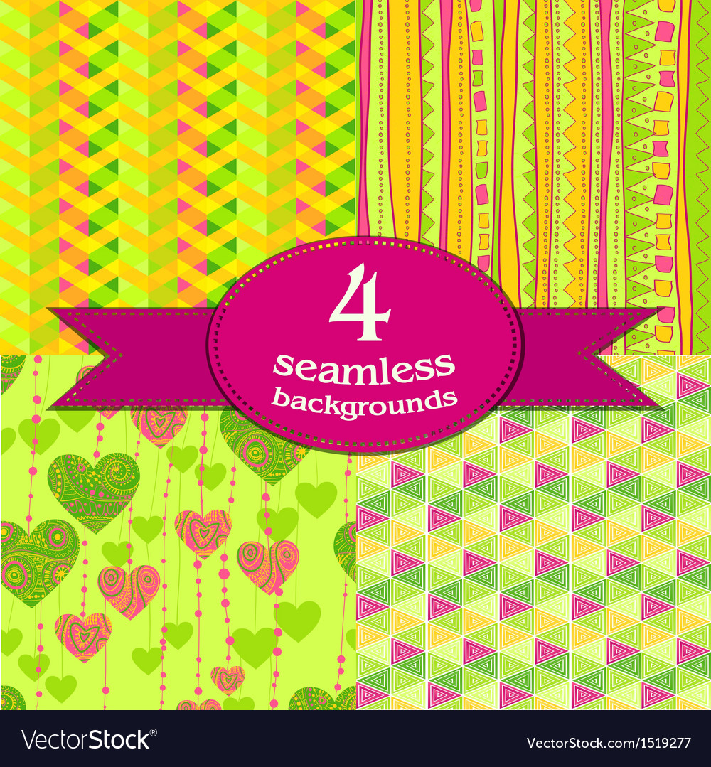 Spring seamless backgrounds Royalty Free Vector Image
