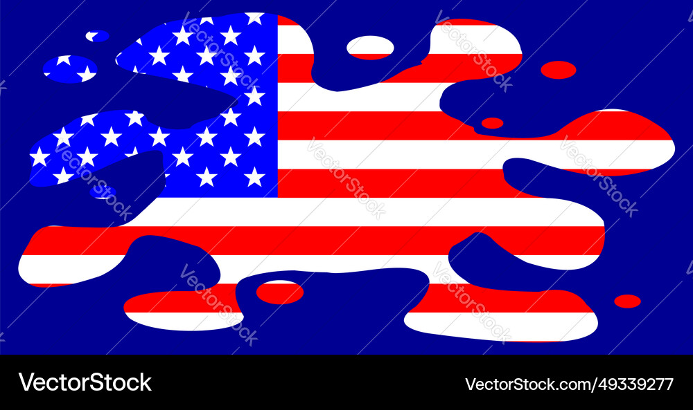 Stars and stripes splash grunge Royalty Free Vector Image