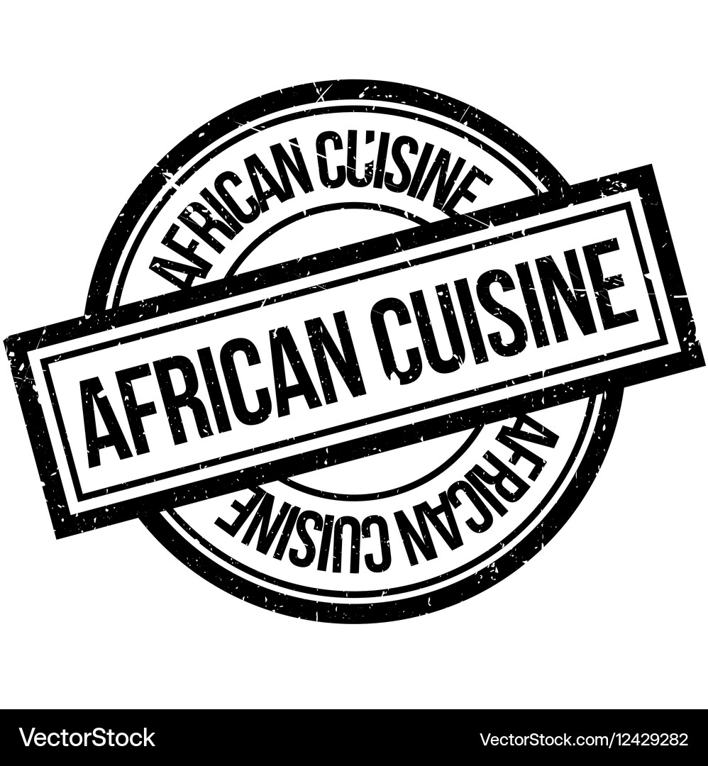 African Cuisine rubber stamp Royalty Free Vector Image