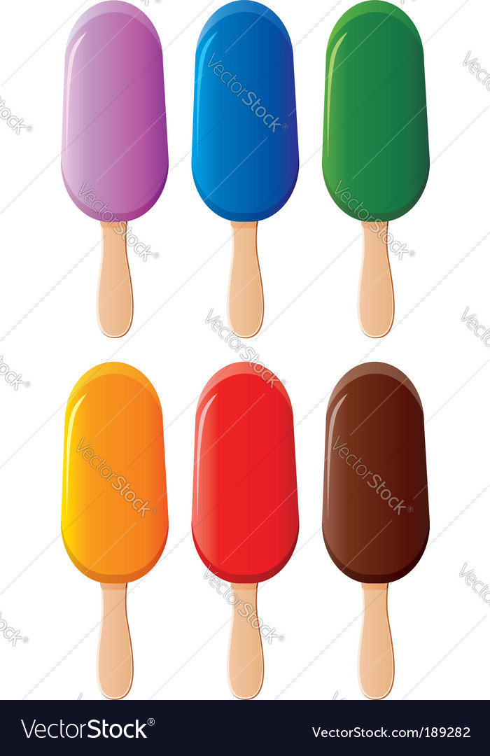 Colorful popsicles Royalty Free Vector Image - VectorStock