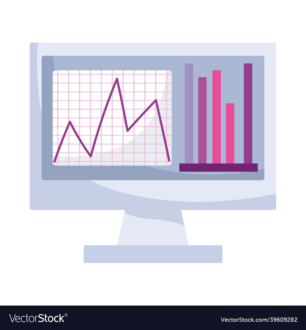 Computer statistic process Royalty Free Vector Image