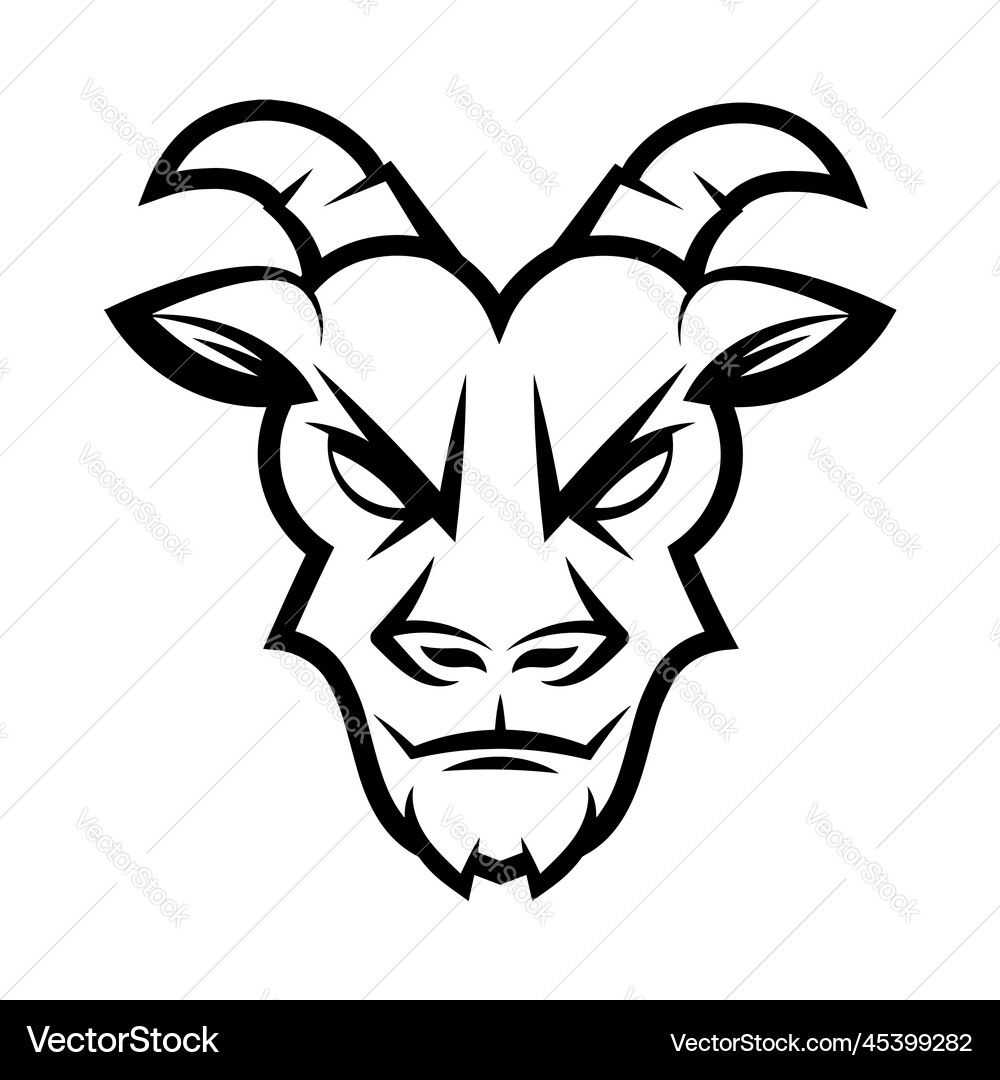 Goat head line icon outline sign linear Royalty Free Vector