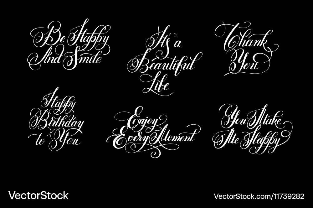 Hand lettering inscription set motivation Vector Image