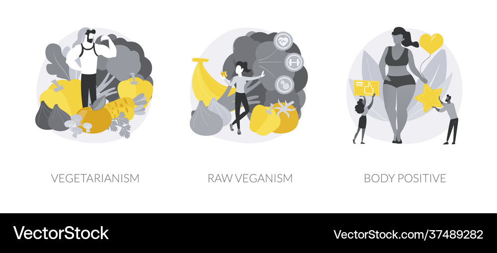 Healthy lifestyle abstract concept Royalty Free Vector Image