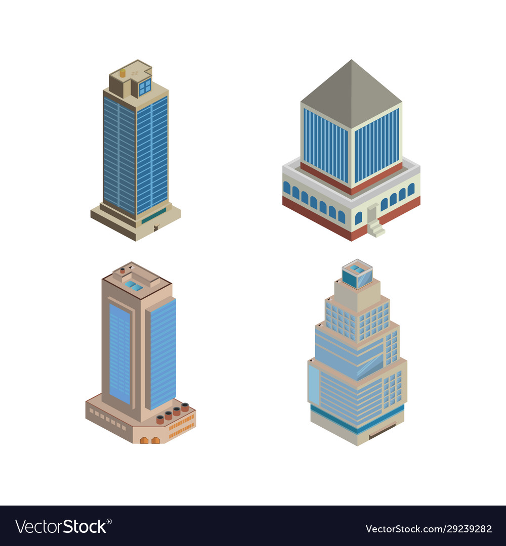 Isometric apartment building Royalty Free Vector Image Isometric apartment building Royalty Free Vector Image