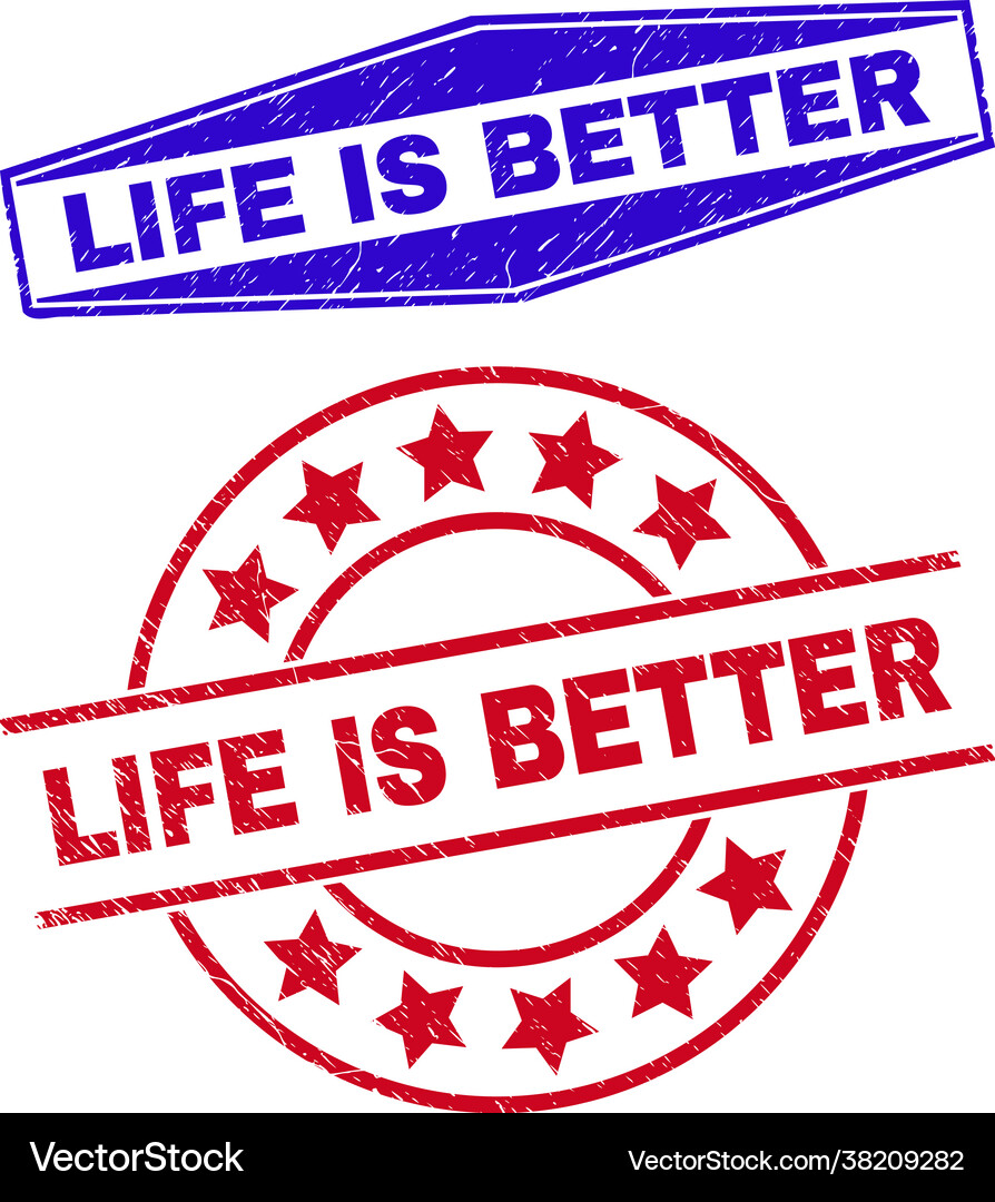 Life is better rubber seals in circle Royalty Free Vector