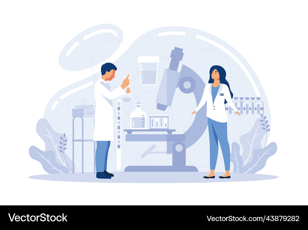 Medical research laboratory diagnostic services Vector Image