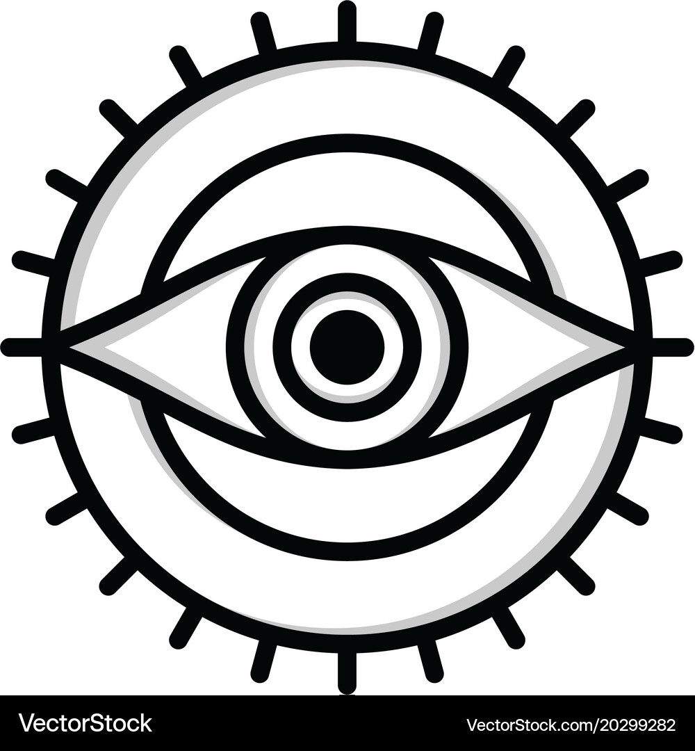One eye sign symbol logo logotype Royalty Free Vector Image