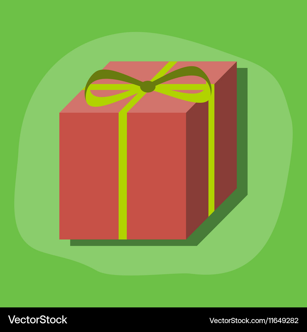 Paper sticker on stylish background gift box Vector Image