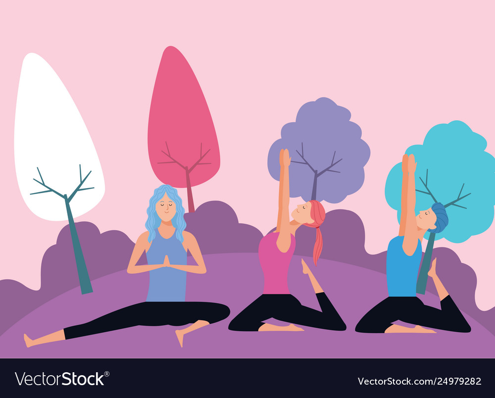 People yoga poses Royalty Free Vector Image - VectorStock People yoga poses Royalty Free Vector Image - VectorStock
