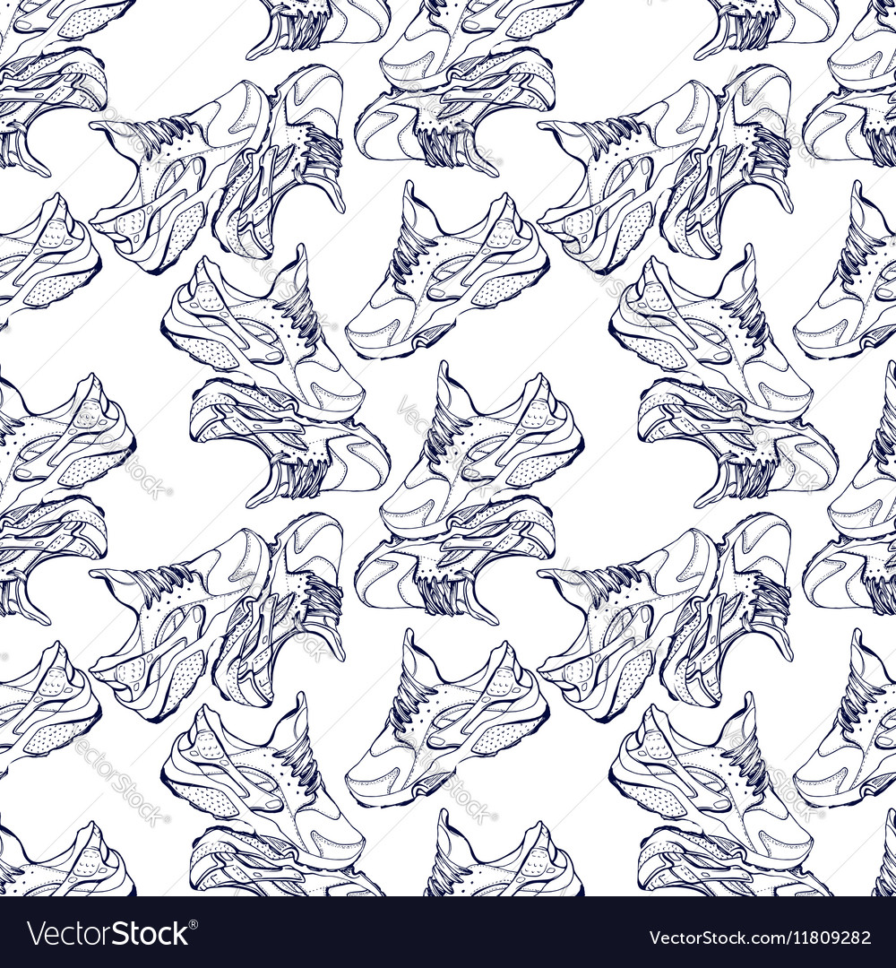Shoes pattern Royalty Free Vector Image - VectorStock