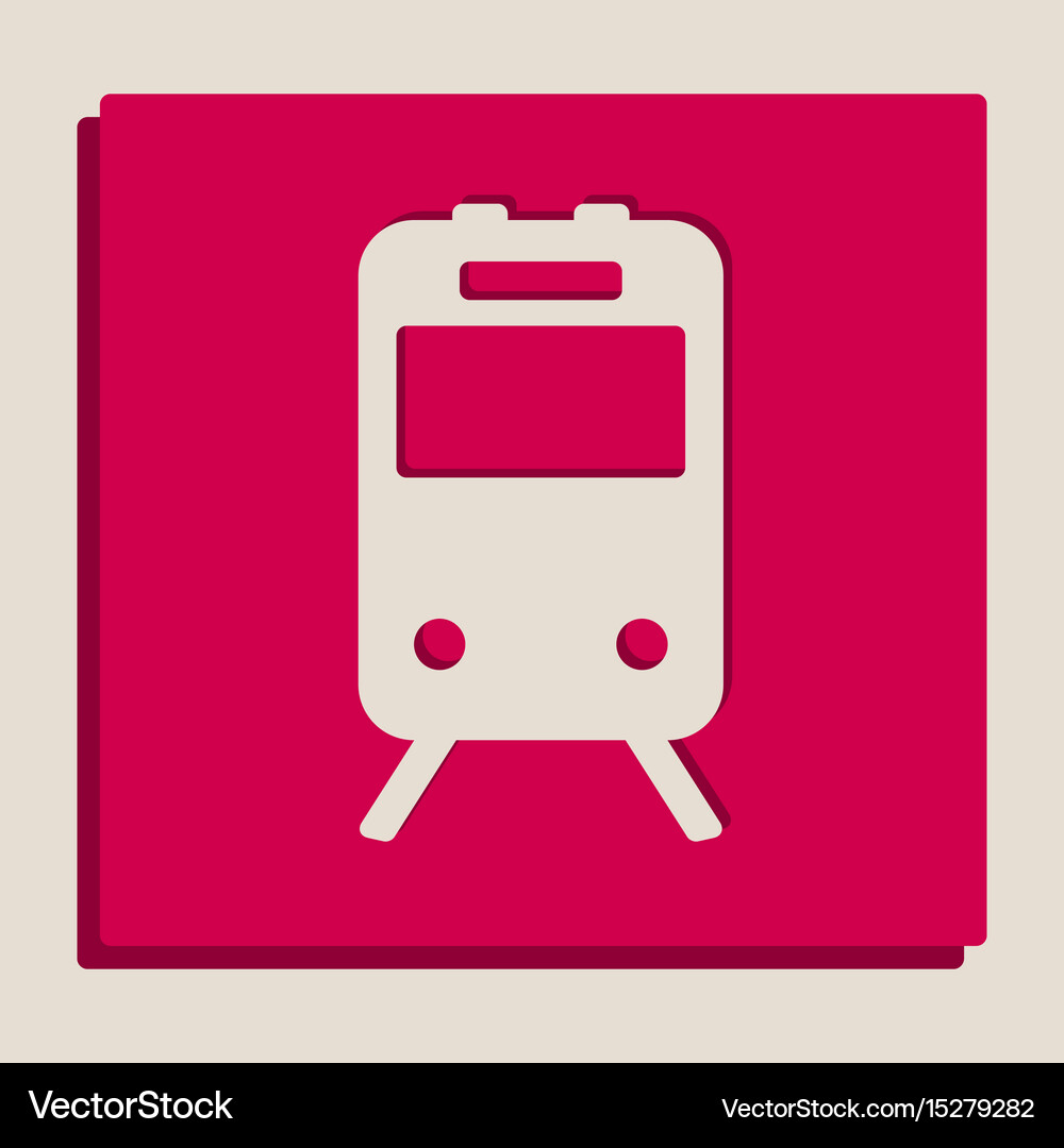 Train sign grayscale version of popart Royalty Free Vector