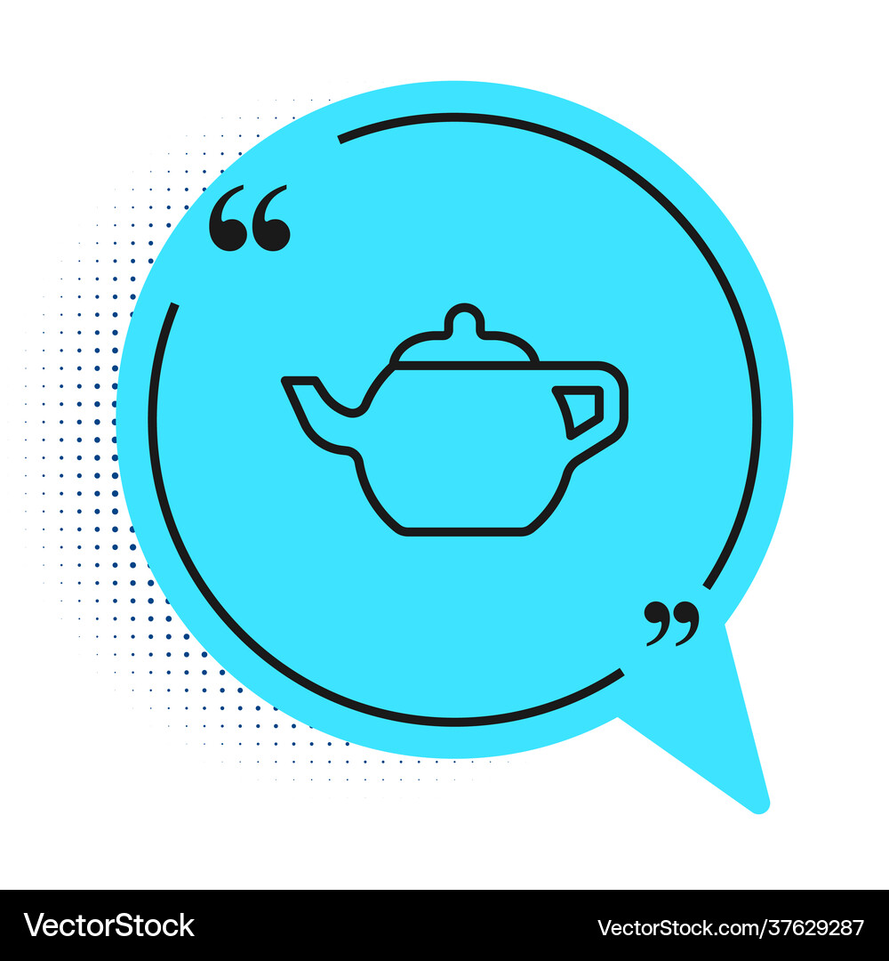 Black line traditional chinese tea ceremony icon Vector Image