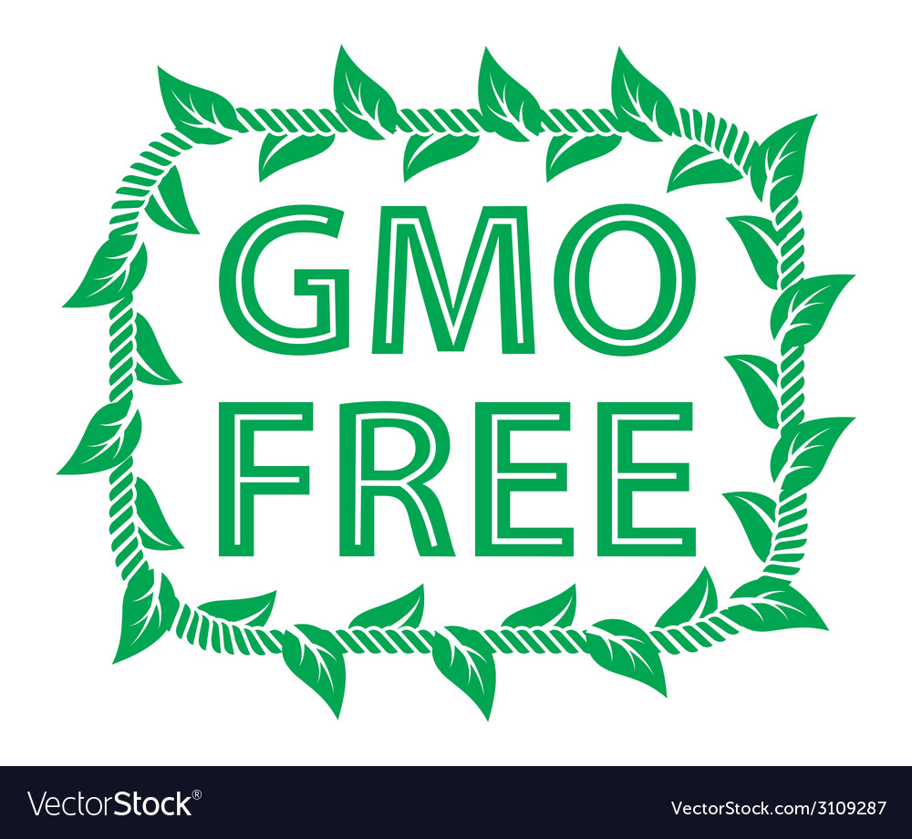 GMO free label Royalty Free Vector Image - VectorStock