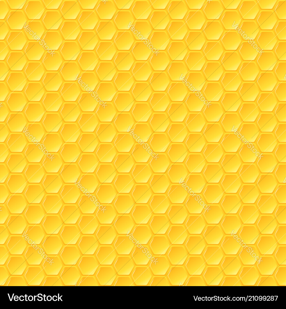 Honeycomb Pattern - Seamless Hexagon Background Vector Image