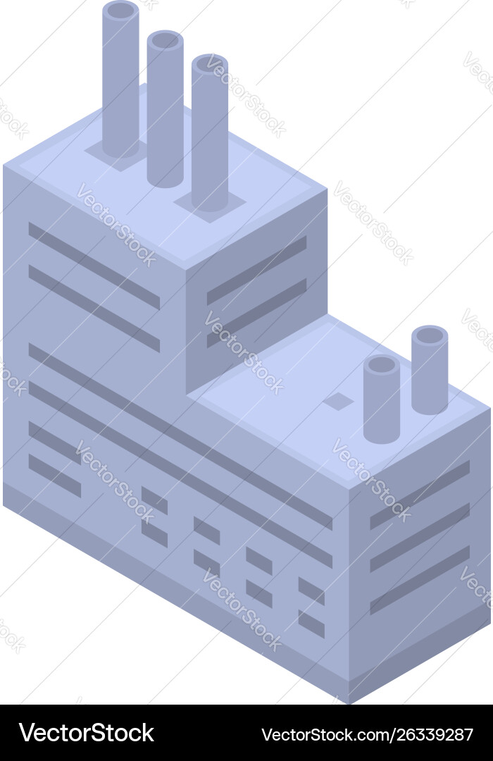 Modern factory icon isometric style Royalty Free Vector