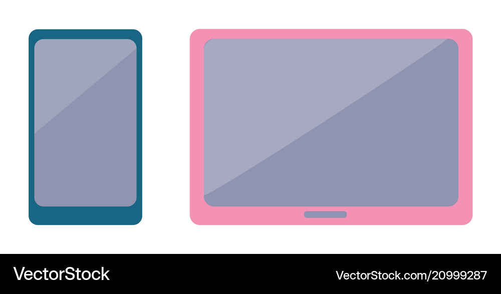 Modern smartphone and stylish wide-screen tablet Vector Image