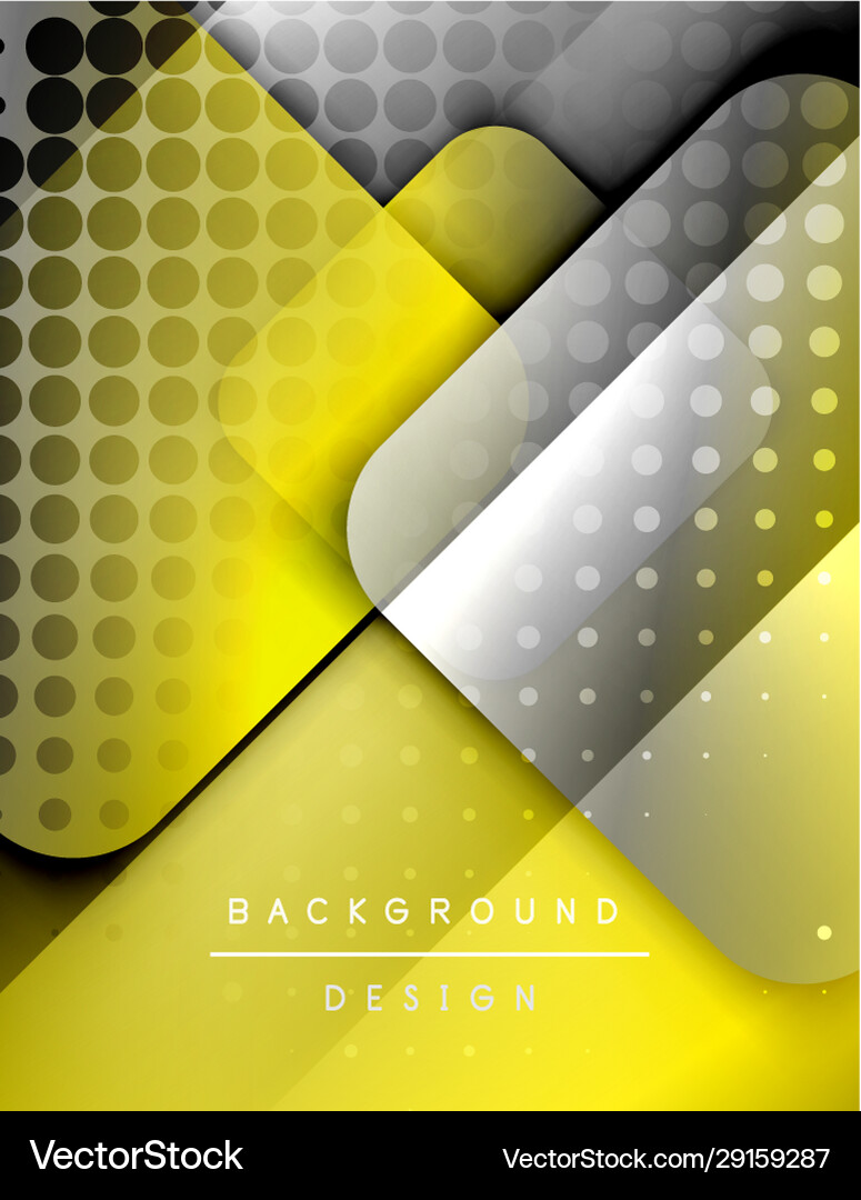 Rounded squares shapes composition geometric Vector Image