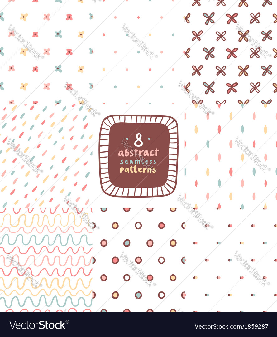 Simple abstract patterns set Royalty Free Vector Image