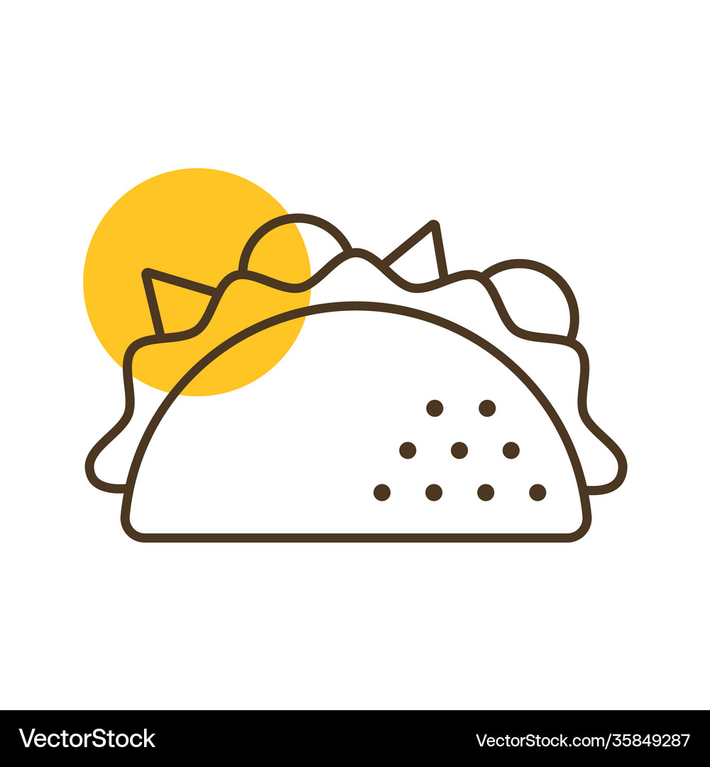 Taco icon fast food sign Royalty Free Vector Image