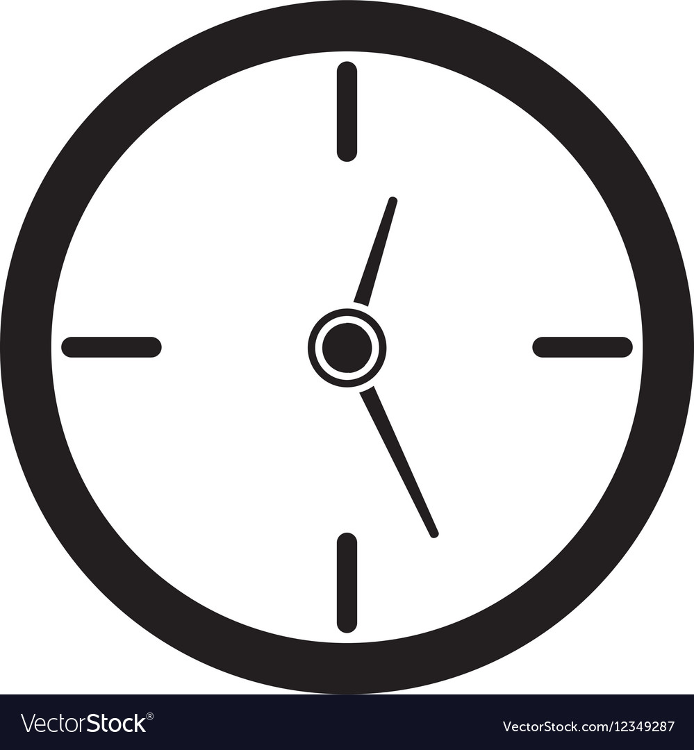Time clock symbol Royalty Free Vector Image - VectorStock