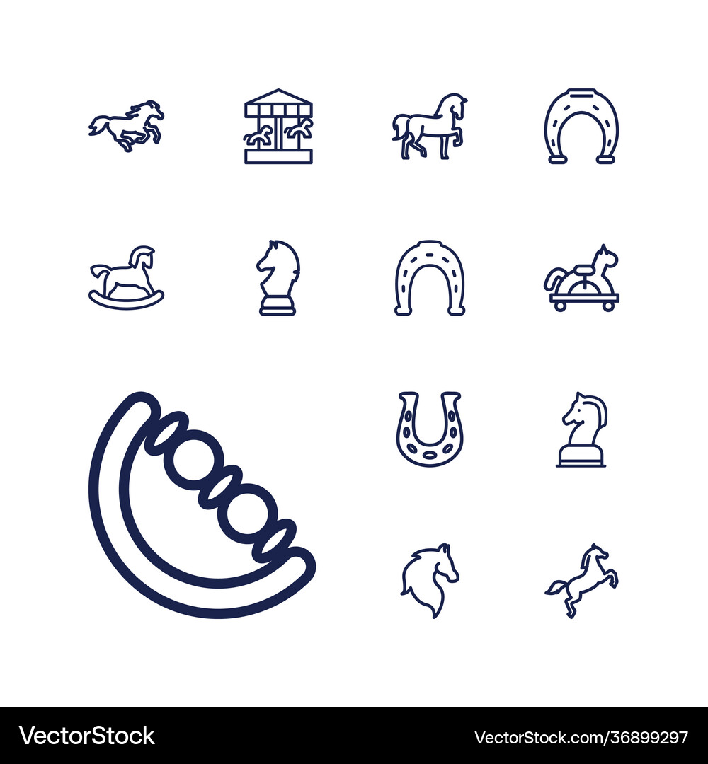 13 horse icons Royalty Free Vector Image - VectorStock
