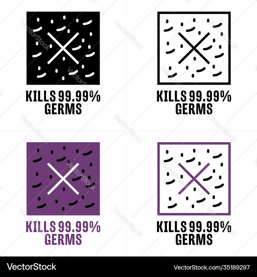 Antimicrobial antibacterial and disinfection Vector Image