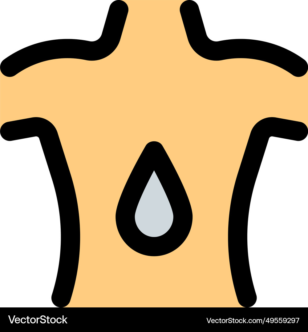 Back massage with oil isolated on a white Vector Image