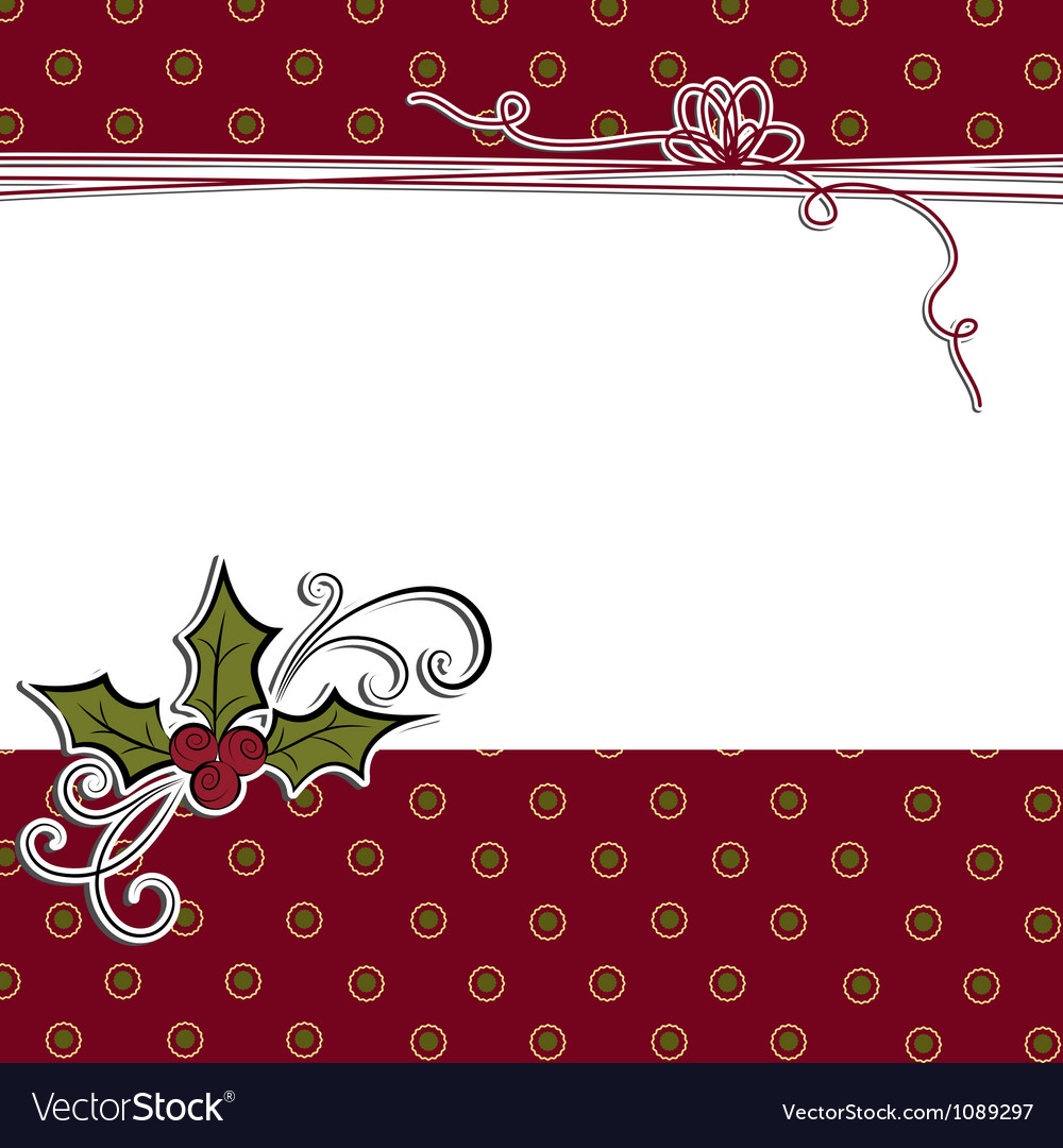 Cute Christmas Postcard Template Royalty Free Vector Image