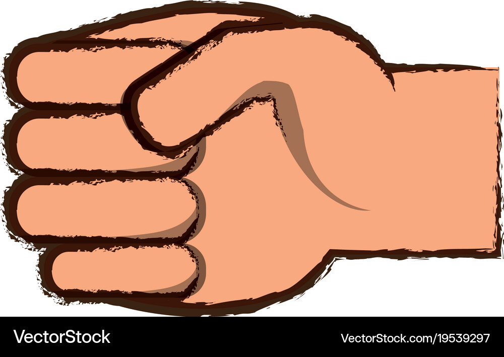 Hand with clenched fis Royalty Free Vector Image