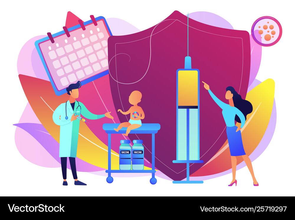 Infant and child vaccination concept Royalty Free Vector