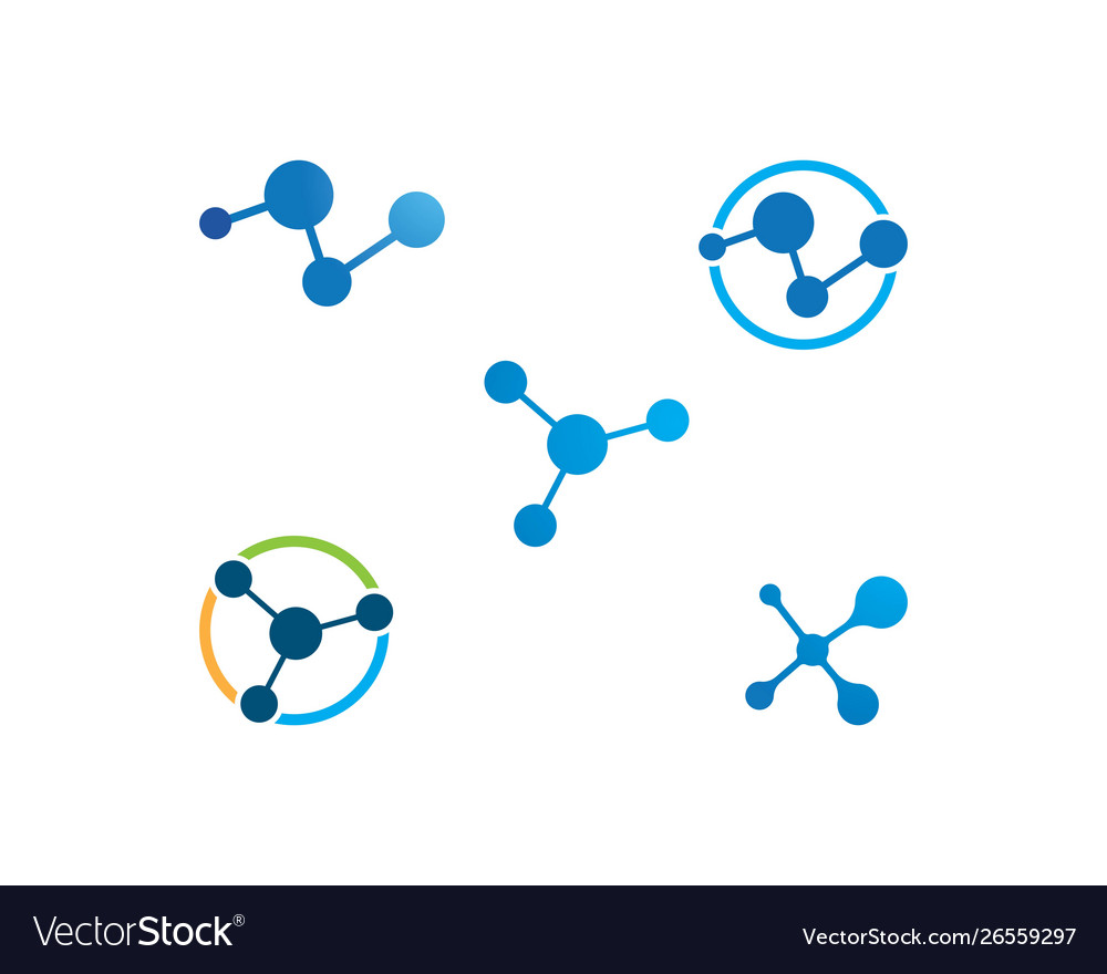 Molecule logo Royalty Free Vector Image - VectorStock