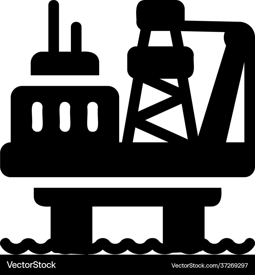 Offshore rig Royalty Free Vector Image - VectorStock