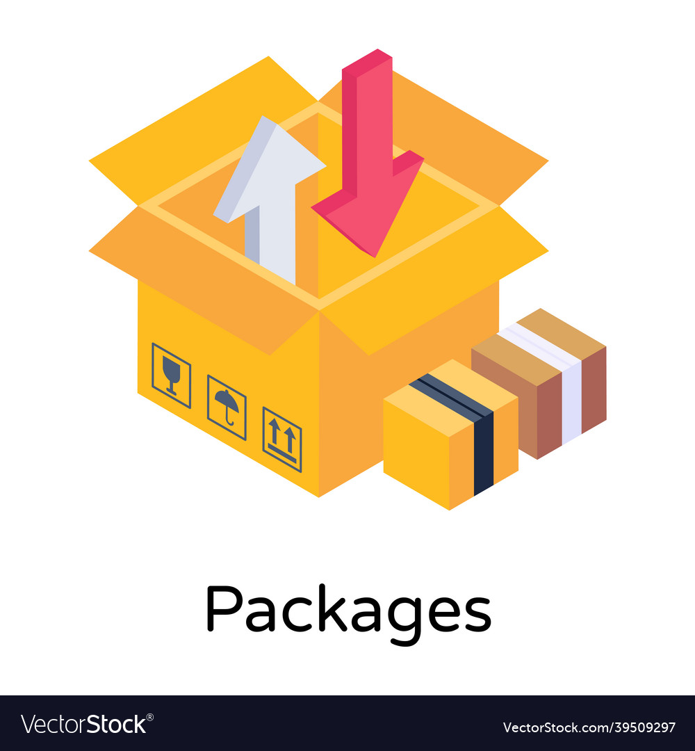 Packages Royalty Free Vector Image - VectorStock