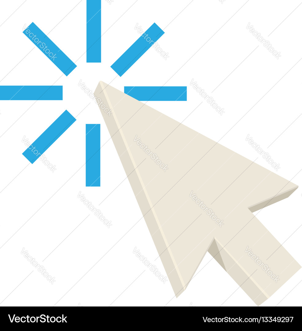 Touching pointer icon cartoon style Royalty Free Vector