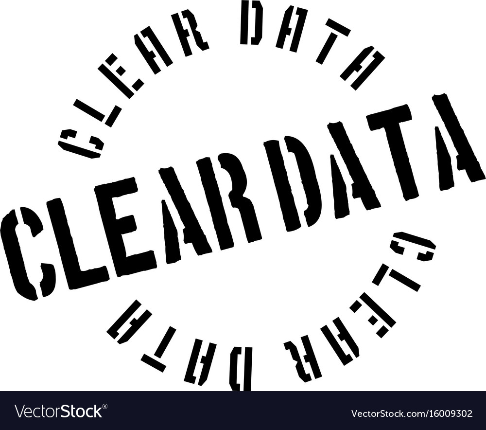 Clear data rubber stamp Royalty Free Vector Image