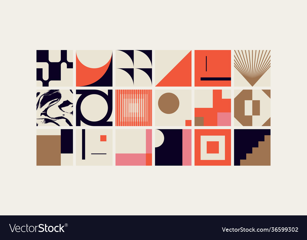 Collection abstract geometric shapes Royalty Free Vector