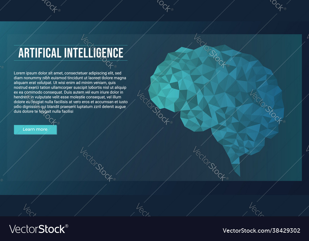 Concept artificial intelligence human brain Vector Image
