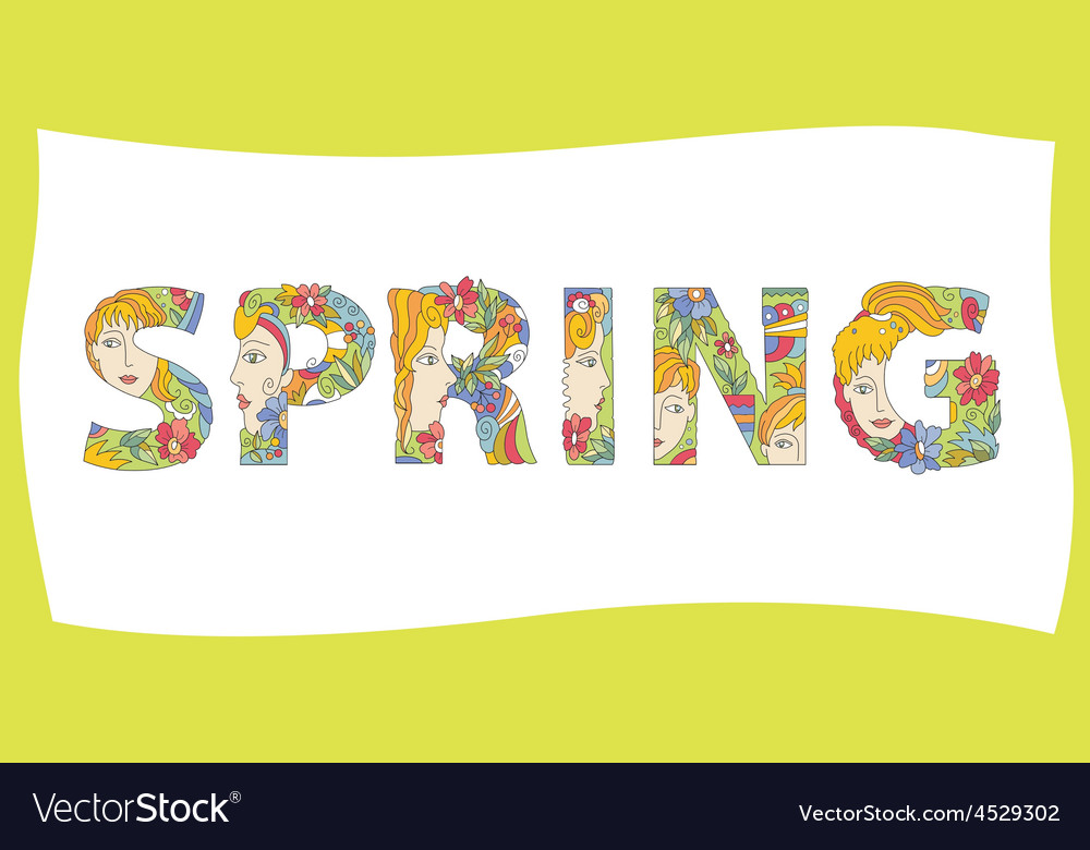 SPRING Royalty Free Vector Image - VectorStock