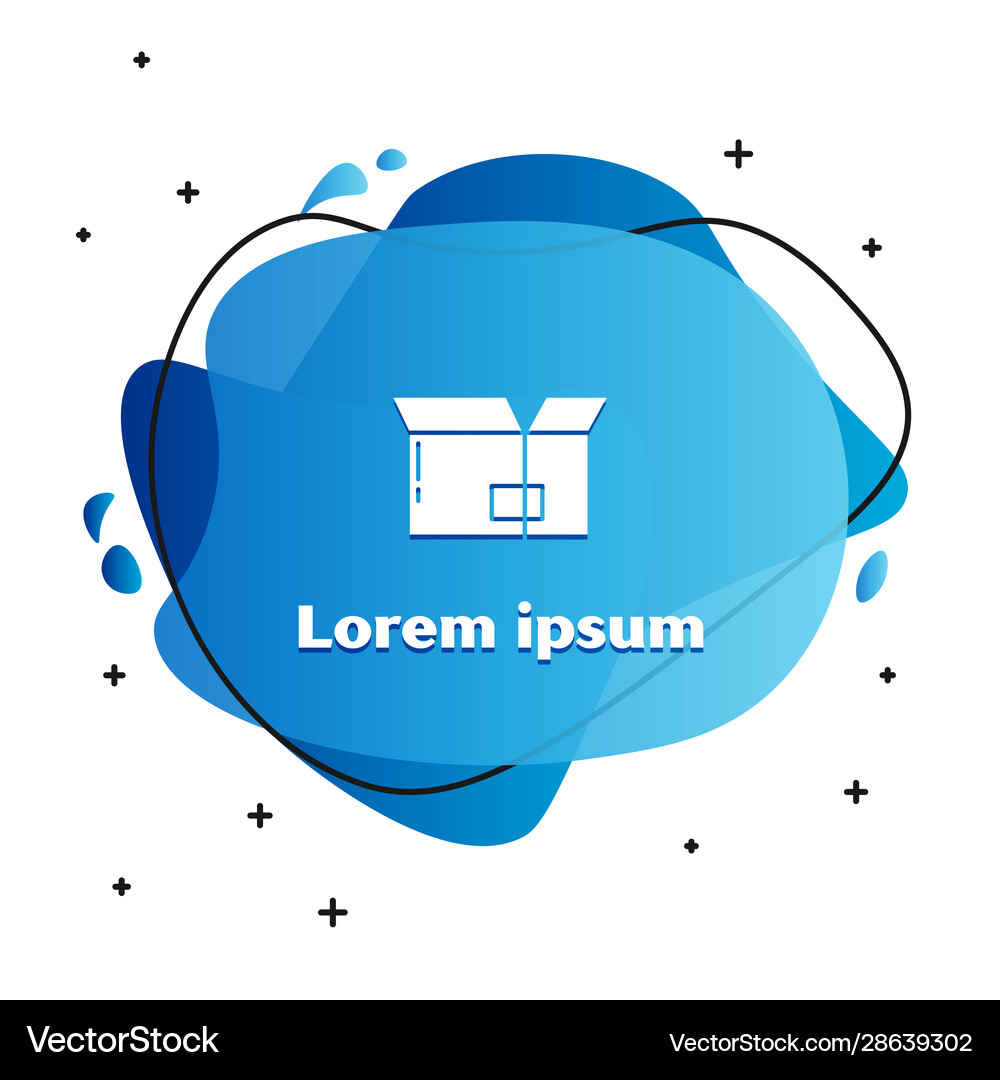 White carton cardboard box icon isolated on Vector Image