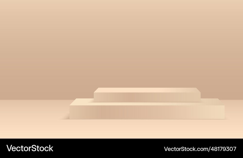 Beige podium pedestalproduct Royalty Free Vector Image